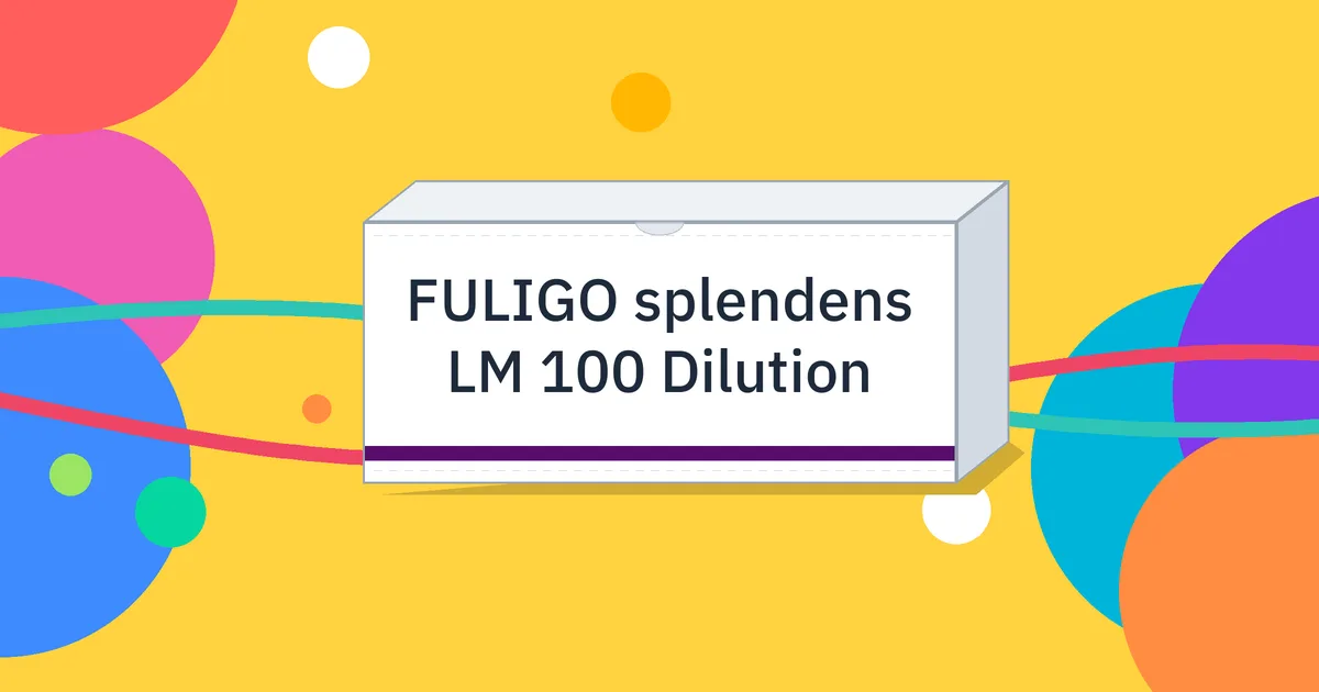 Symbolbild: Packung mit der Aufschrift FULIGO splendens LM 100 Dilution (PZN 13493702) – Verfügbarkeit und Bezug in Apotheken in Frankfurt am Main