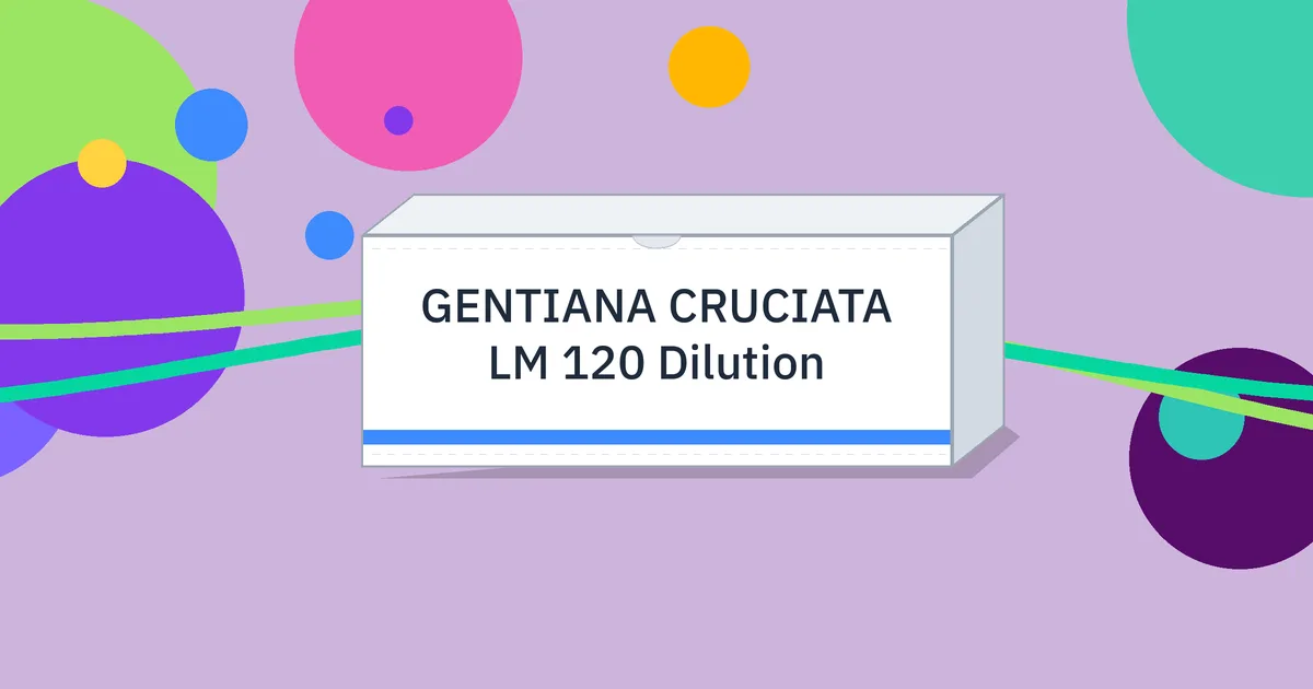 Symbolbild: Packung mit der Aufschrift GENTIANA CRUCIATA LM 120 Dilution (PZN 13500224) – Verfügbarkeit und Bezug in Apotheken in Frankfurt am Main