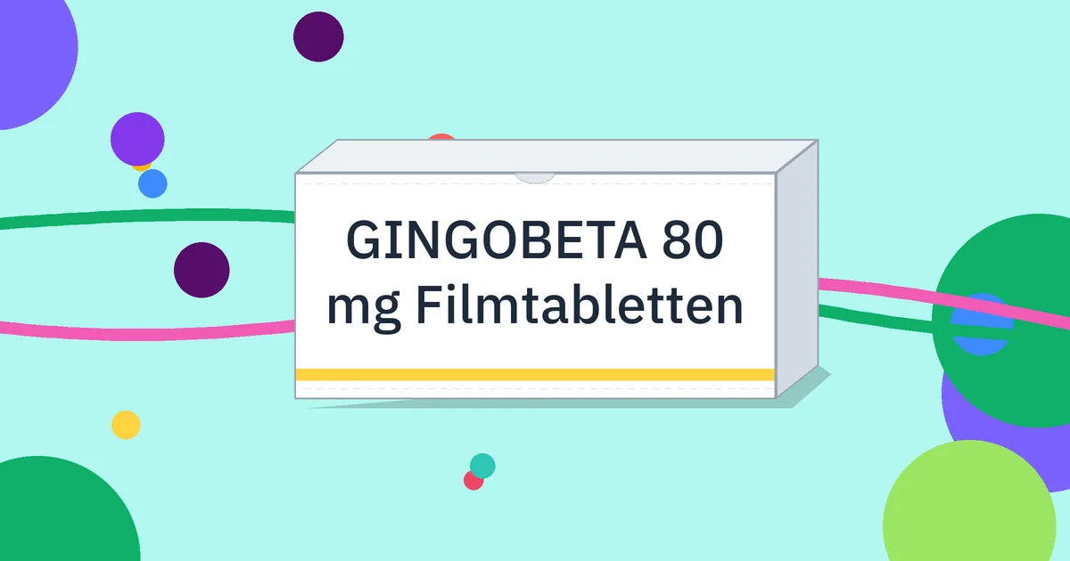 Symbolbild: Packung mit der Aufschrift GINGOBETA 80 mg Filmtabletten (PZN 12461628) – Verfügbarkeit und Bezug in Apotheken in Frankfurt am Main