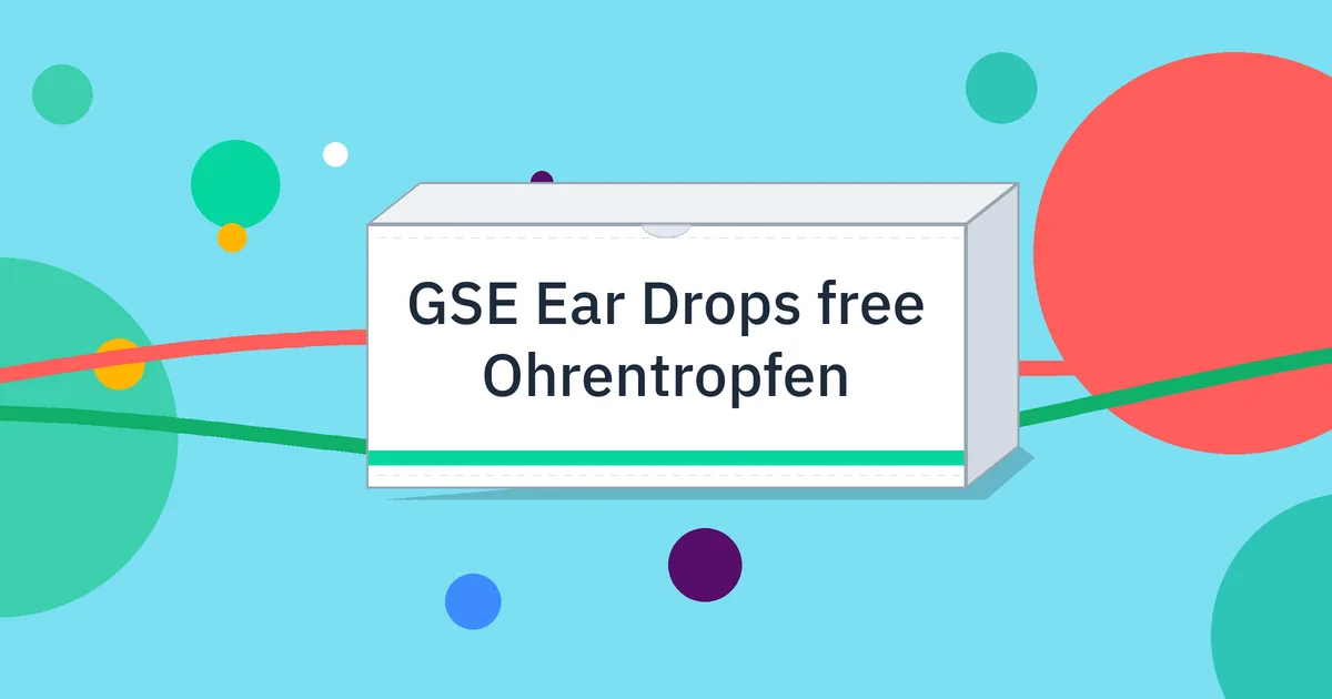 Symbolbild: Packung mit der Aufschrift GSE Ear Drops free Ohrentropfen (PZN 16200592) – Verfügbarkeit und Bezug in Apotheken in Frankfurt am Main