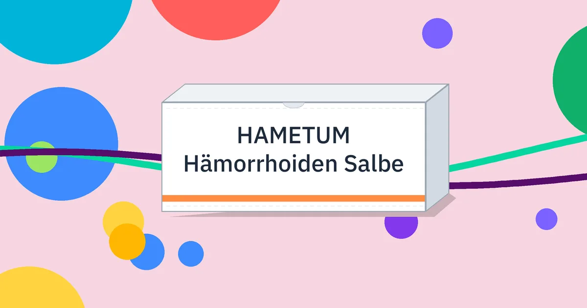Symbolbild: Packung mit der Aufschrift HAMETUM Hämorrhoiden Salbe (PZN 07579842) – Verfügbarkeit und Bezug in Apotheken in Frankfurt am Main