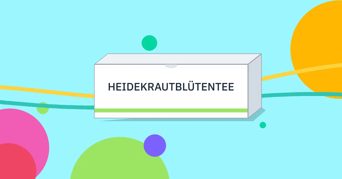 Symbolbild: Packung mit der Aufschrift HEIDEKRAUTBLÜTENTEE (PZN 00429513) – Verfügbarkeit und Bezug in Apotheken in Frankfurt am Main