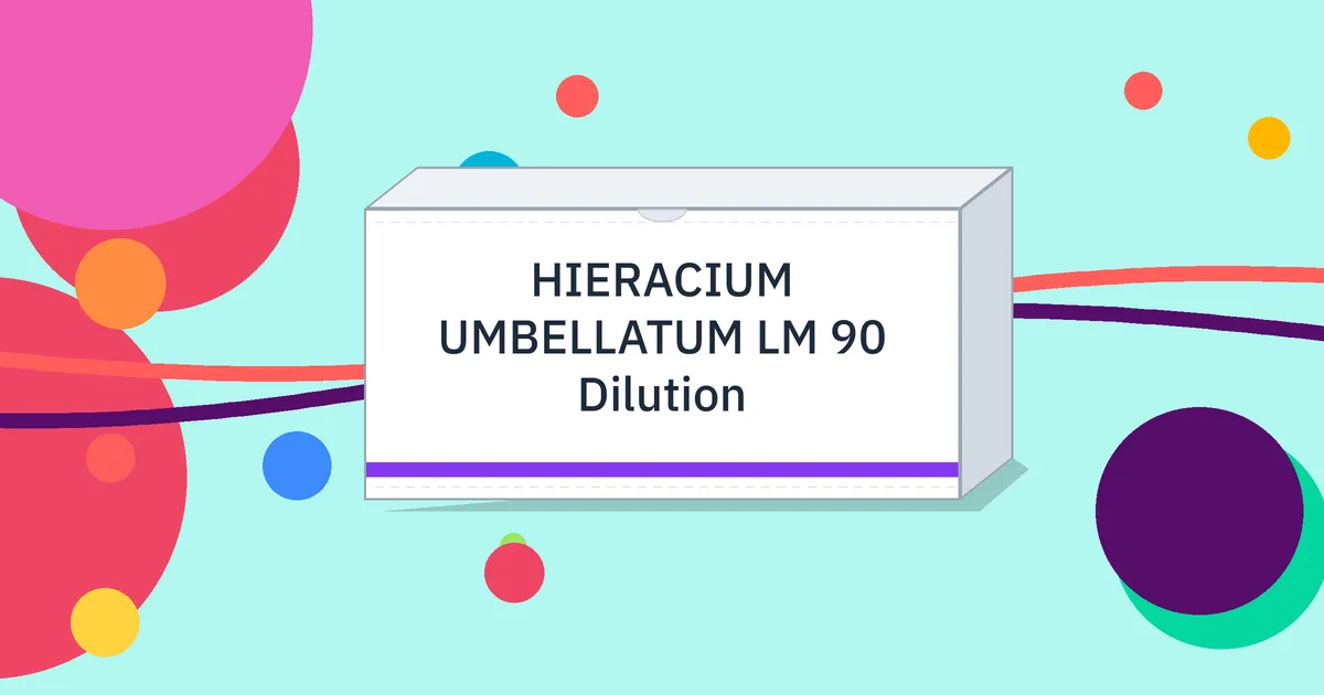 Symbolbild: Packung mit der Aufschrift HIERACIUM UMBELLATUM LM 90 Dilution (PZN 13554220) – Verfügbarkeit und Bezug in Apotheken in Frankfurt am Main