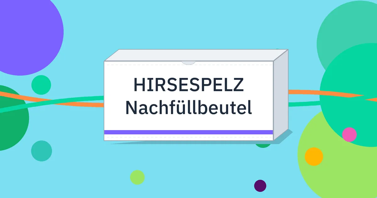 Symbolbild: Packung mit der Aufschrift HIRSESPELZ Nachfüllbeutel (PZN 05452818) – Verfügbarkeit und Bezug in Apotheken in Frankfurt am Main