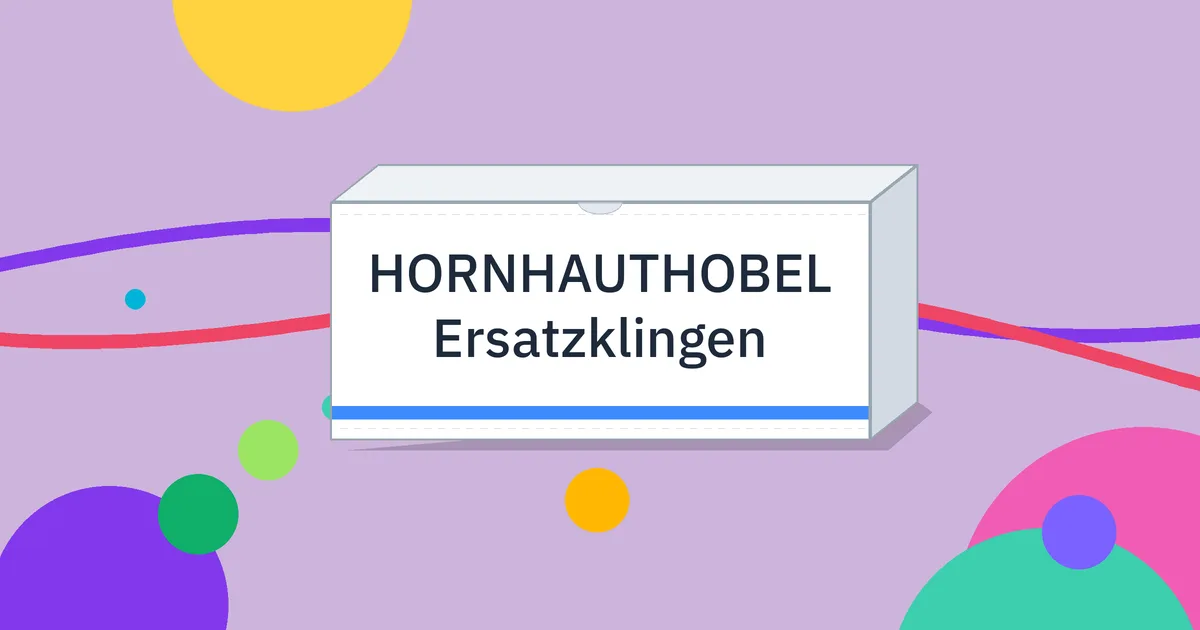 Symbolbild: Packung mit der Aufschrift HORNHAUTHOBEL Ersatzklingen (PZN 04445058) – Verfügbarkeit und Bezug in Apotheken in Frankfurt am Main