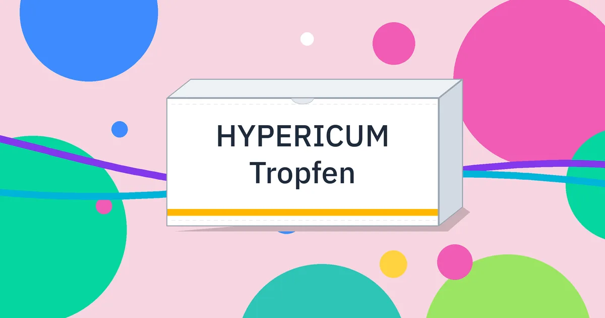Symbolbild: Packung mit der Aufschrift HYPERICUM Tropfen (PZN 16571472) – Verfügbarkeit und Bezug in Apotheken in Frankfurt am Main