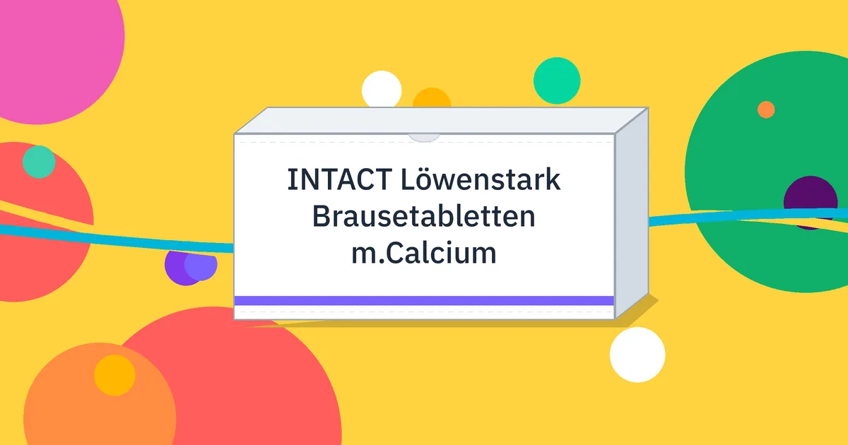 Symbolbild: Packung mit der Aufschrift INTACT Löwenstark Brausetabletten m.Calcium (PZN 15436200) – Verfügbarkeit und Bezug in Apotheken in Frankfurt am Main
