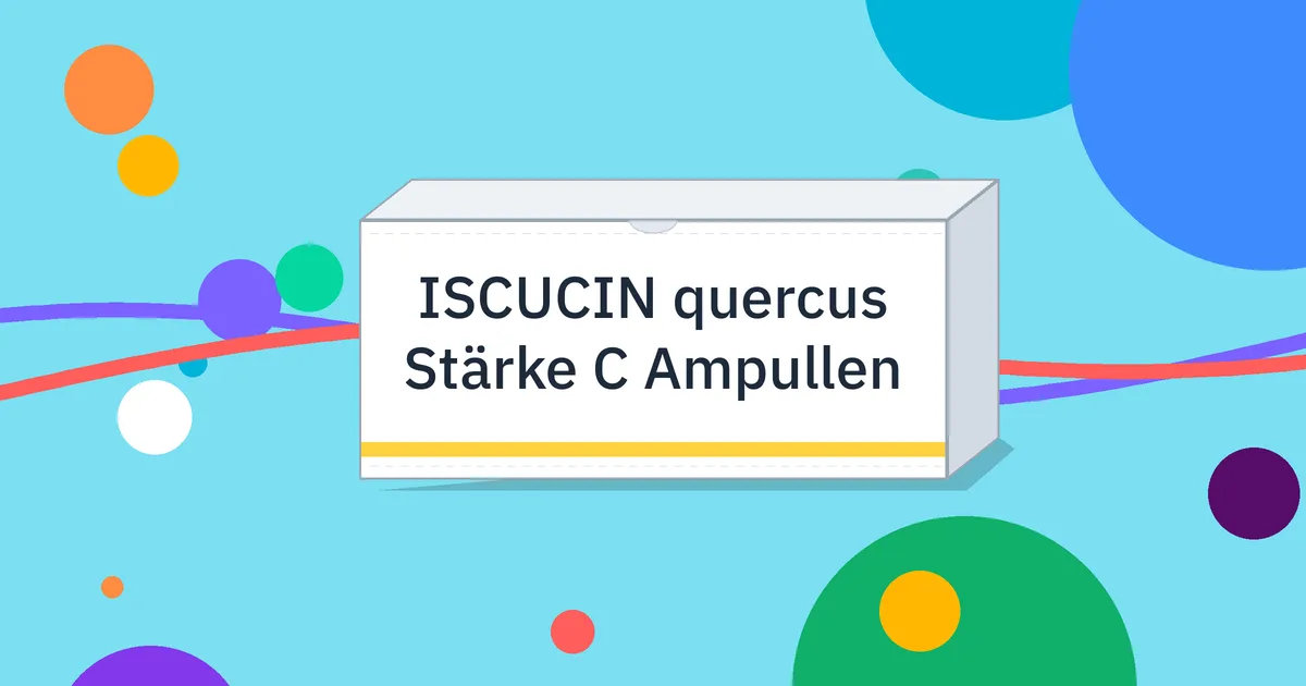 Symbolbild: Packung mit der Aufschrift ISCUCIN quercus Stärke C Ampullen (PZN 03083400) – Verfügbarkeit und Bezug in Apotheken in Frankfurt am Main