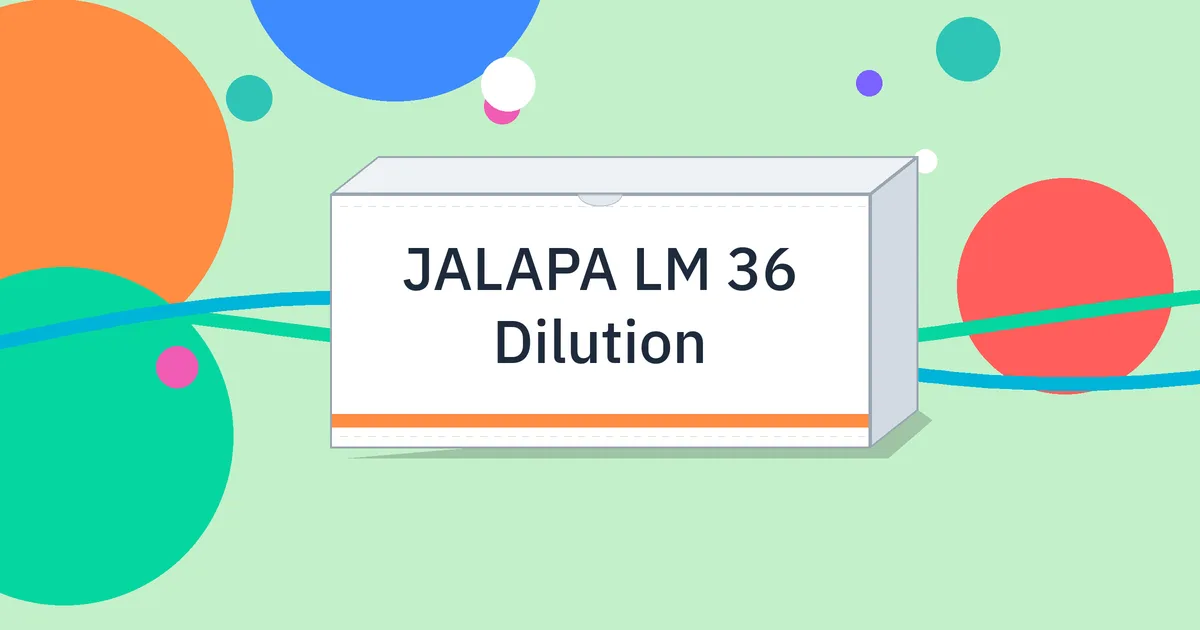 Symbolbild: Packung mit der Aufschrift JALAPA LM 36 Dilution (PZN 13562099) – Verfügbarkeit und Bezug in Apotheken in Frankfurt am Main