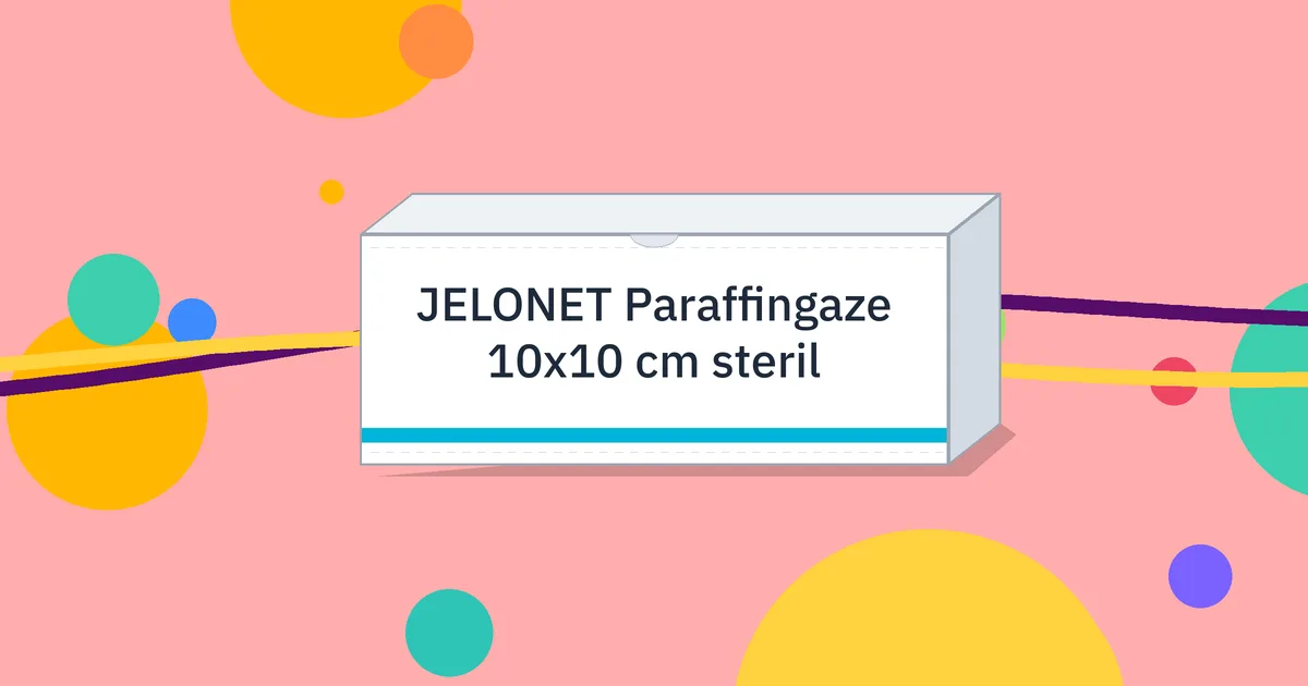 Symbolbild: Packung mit der Aufschrift JELONET Paraffingaze 10x10 cm steril (PZN 20080366) – Verfügbarkeit und Bezug in Apotheken in Frankfurt am Main