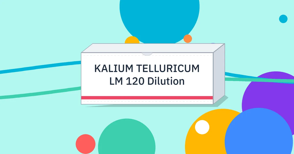 Symbolbild: Packung mit der Aufschrift KALIUM TELLURICUM LM 120 Dilution (PZN 12927535) – Verfügbarkeit und Bezug in Apotheken in Frankfurt am Main