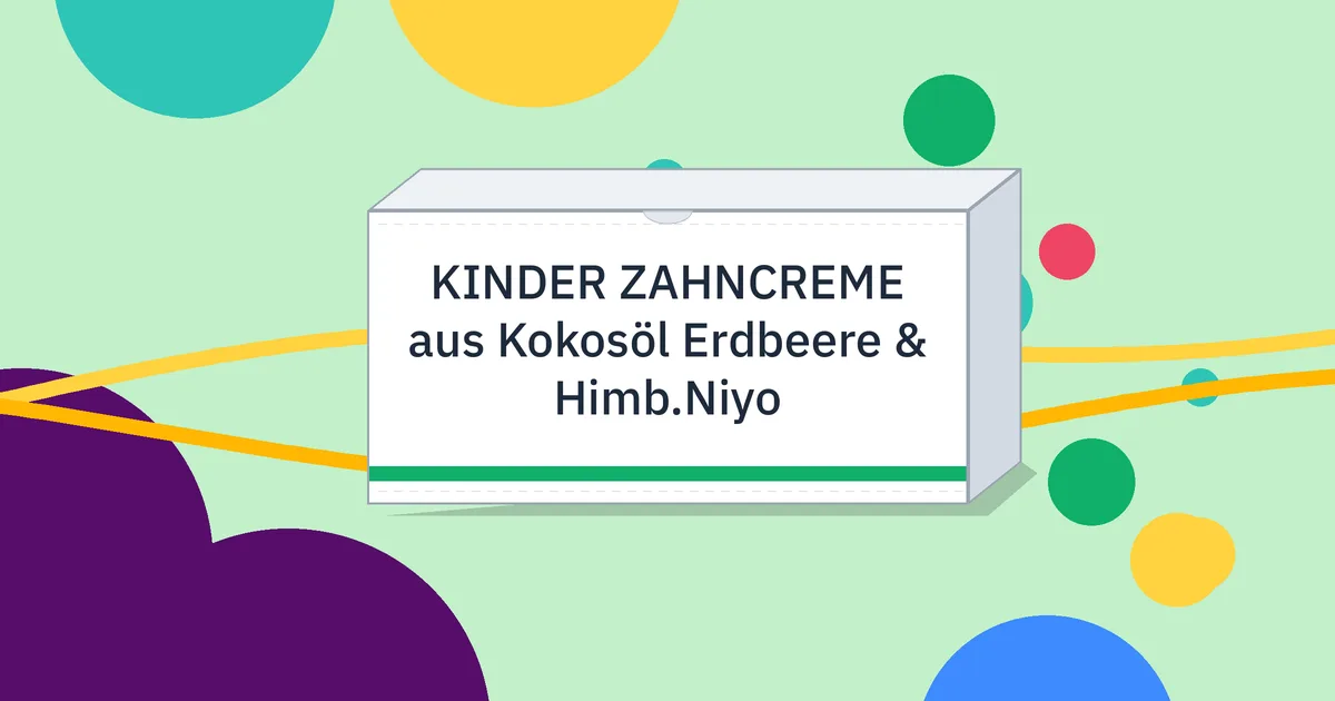 Symbolbild: Packung mit der Aufschrift KINDER ZAHNCREME aus Kokosöl Erdbeere & Himb.Niyo (PZN 17535567) – Verfügbarkeit und Bezug in Apotheken in Frankfurt am Main