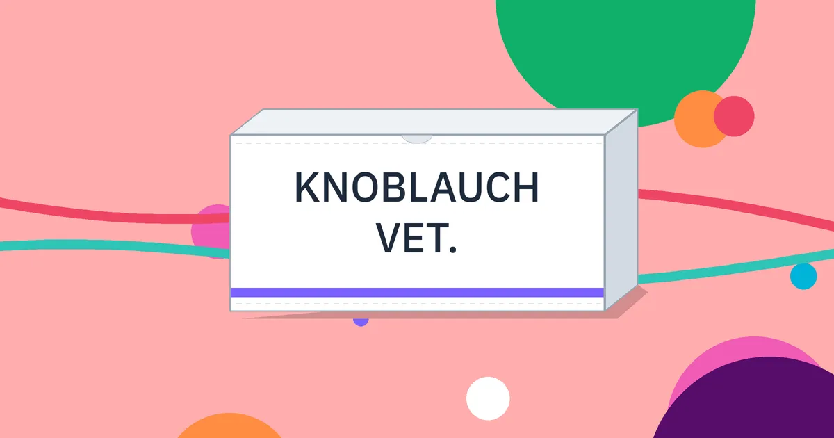 Symbolbild: Packung mit der Aufschrift KNOBLAUCH VET. (PZN 02489732) – Verfügbarkeit und Bezug in Apotheken in Frankfurt am Main