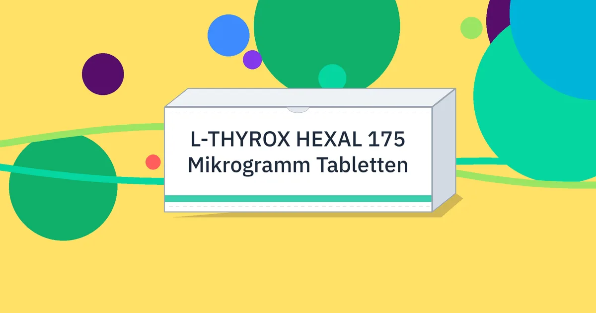 Symbolbild: Packung mit der Aufschrift L-THYROX HEXAL 175 Mikrogramm Tabletten (PZN 00811827) – Verfügbarkeit und Bezug in Apotheken in Frankfurt am Main