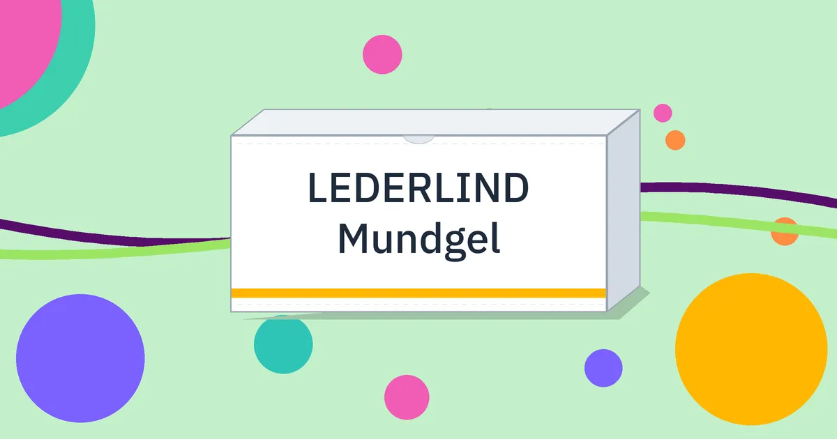 Symbolbild: Packung mit der Aufschrift LEDERLIND Mundgel (PZN 04900663) – Verfügbarkeit und Bezug in Apotheken in Frankfurt am Main