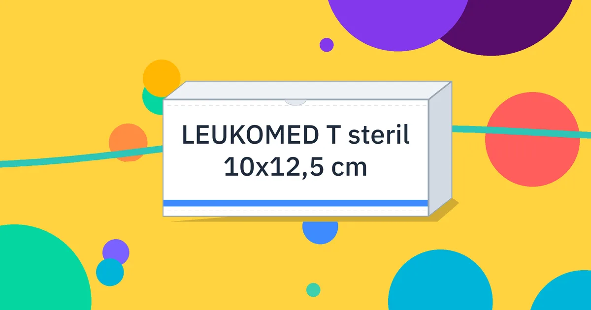 Symbolbild: Packung mit der Aufschrift LEUKOMED T steril 10x12,5 cm (PZN 05561022) – Verfügbarkeit und Bezug in Apotheken in Frankfurt am Main