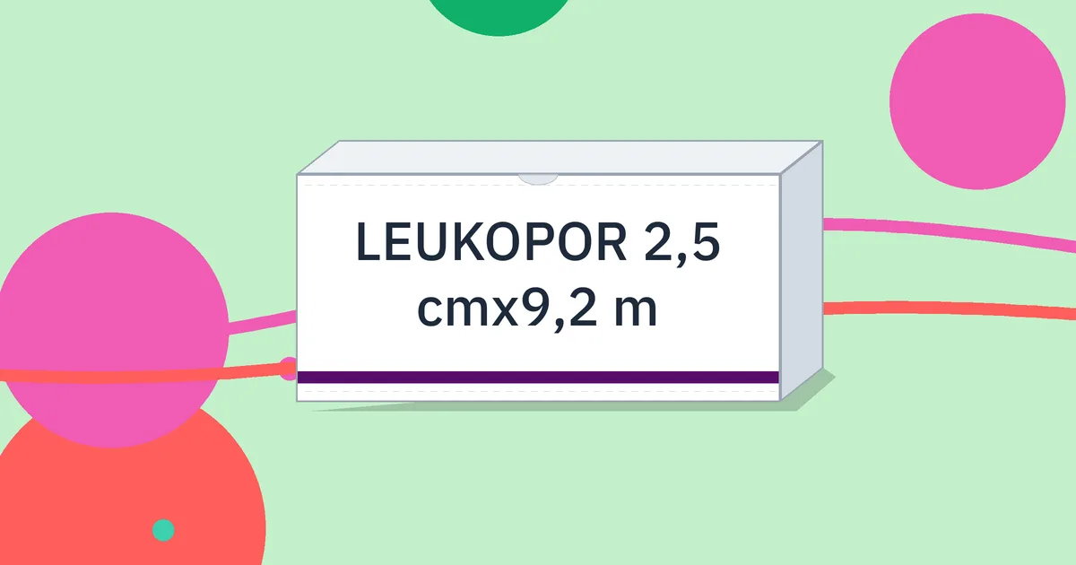 Symbolbild: Packung mit der Aufschrift LEUKOPOR 2,5 cmx9,2 m (PZN 05529432) – Verfügbarkeit und Bezug in Apotheken in Frankfurt am Main