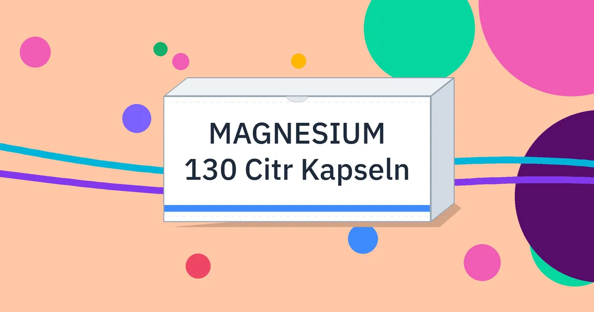 Symbolbild: Packung mit der Aufschrift MAGNESIUM 130 Citr Kapseln (PZN 07748948) – Verfügbarkeit und Bezug in Apotheken in Frankfurt am Main