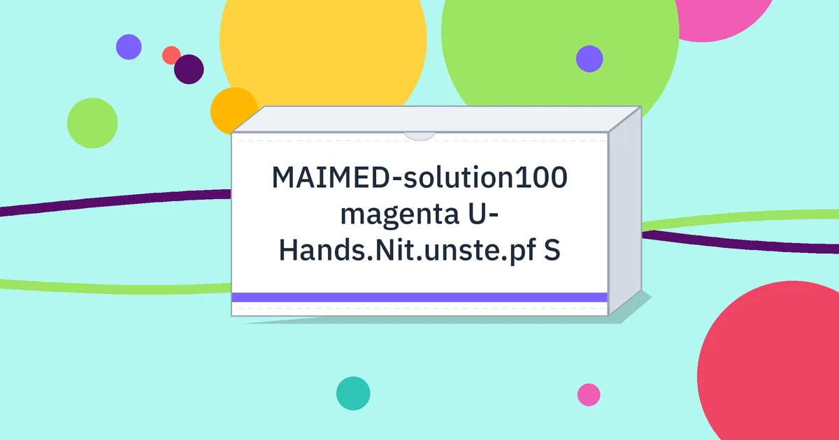 Symbolbild: Packung mit der Aufschrift MAIMED-solution100 magenta U-Hands.Nit.unste.pf S (PZN 18914077) – Verfügbarkeit und Bezug in Apotheken in Frankfurt am Main