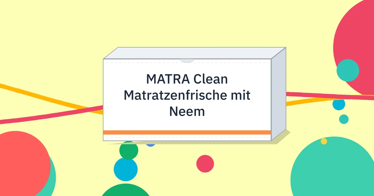 Symbolbild: Packung mit der Aufschrift MATRA Clean Matratzenfrische mit Neem (PZN 15422592) – Verfügbarkeit und Bezug in Apotheken in Frankfurt am Main