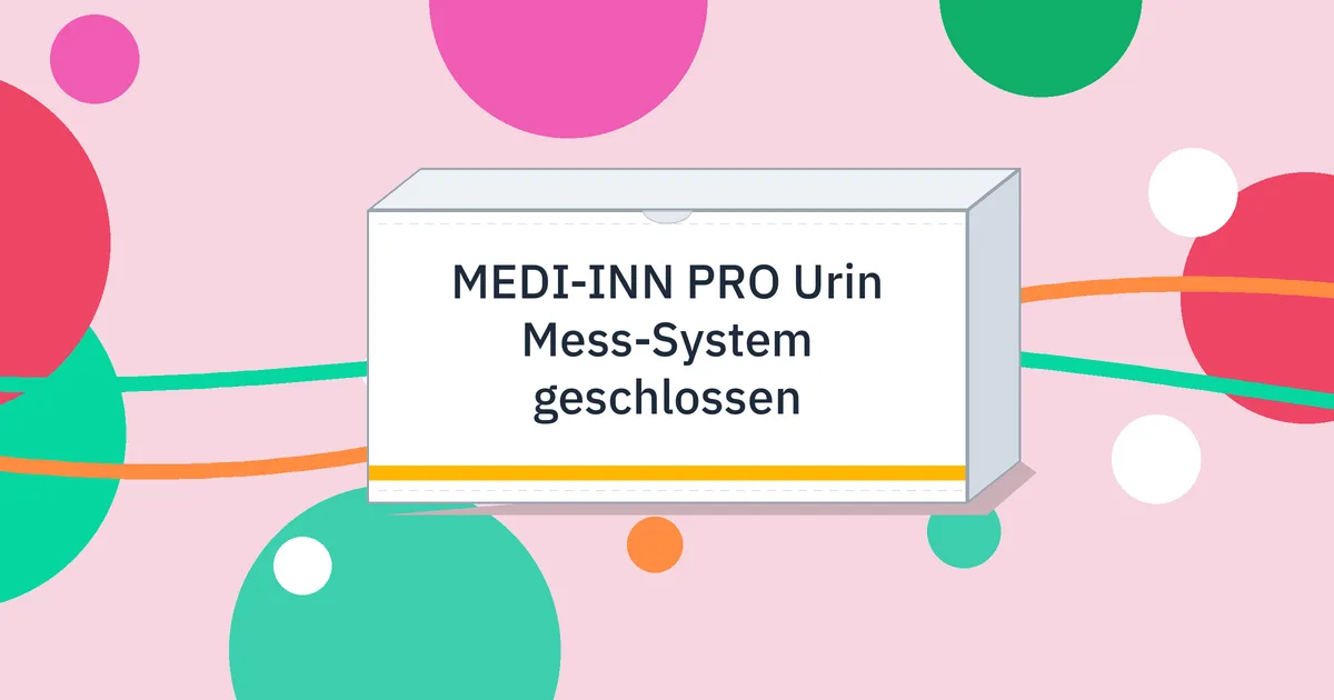 Symbolbild: Packung mit der Aufschrift MEDI-INN PRO Urin Mess-System geschlossen (PZN 18848222) – Verfügbarkeit und Bezug in Apotheken in Frankfurt am Main