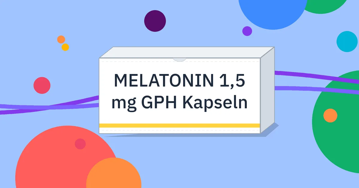 Symbolbild: Packung mit der Aufschrift MELATONIN 1,5 mg GPH Kapseln (PZN 09915698) – Verfügbarkeit und Bezug in Apotheken in Frankfurt am Main