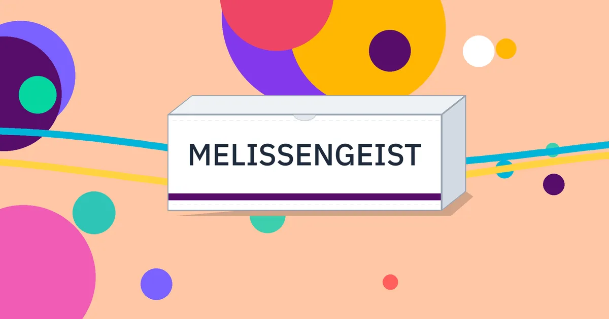 Symbolbild: Packung mit der Aufschrift MELISSENGEIST (PZN 10991776) – Verfügbarkeit und Bezug in Apotheken in Frankfurt am Main
