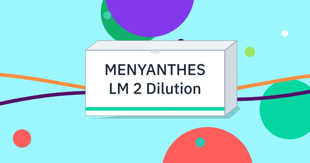 Symbolbild: Packung mit der Aufschrift MENYANTHES LM 2 Dilution (PZN 13605012) – Verfügbarkeit und Bezug in Apotheken in Frankfurt am Main