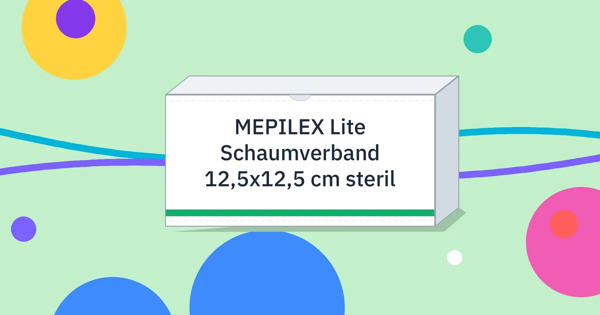 Symbolbild: Packung mit der Aufschrift MEPILEX Lite Schaumverband 12,5x12,5 cm steril (PZN 19962144) – Verfügbarkeit und Bezug in Apotheken in Frankfurt am Main