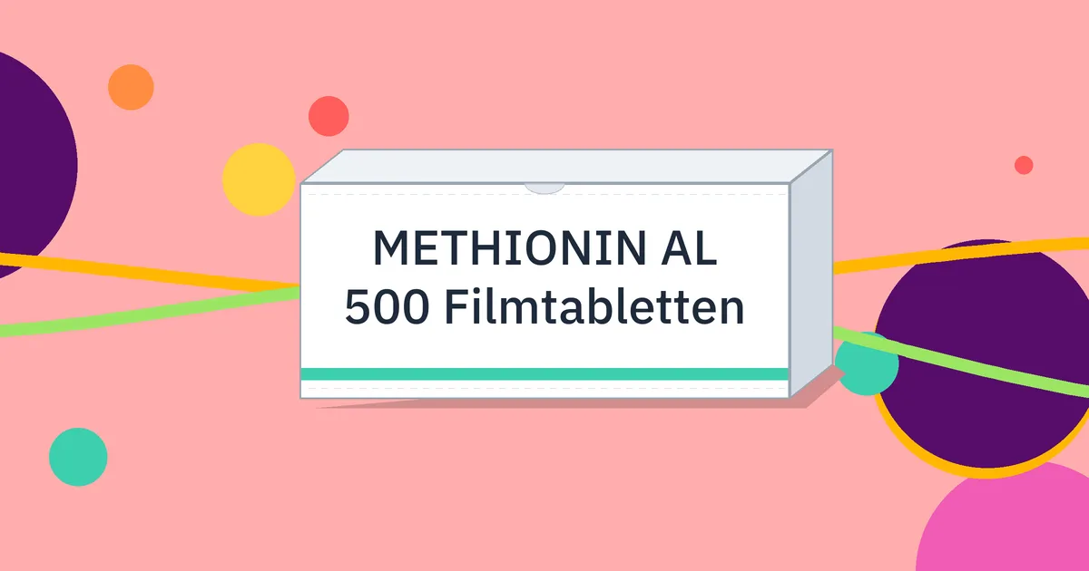 Symbolbild: Packung mit der Aufschrift METHIONIN AL 500 Filmtabletten (PZN 01300721) – Verfügbarkeit und Bezug in Apotheken in Frankfurt am Main