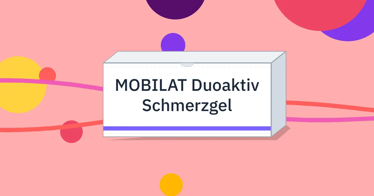 Symbolbild: Packung mit der Aufschrift MOBILAT Duoaktiv Schmerzgel (PZN 04993305) – Verfügbarkeit und Bezug in Apotheken in Frankfurt am Main