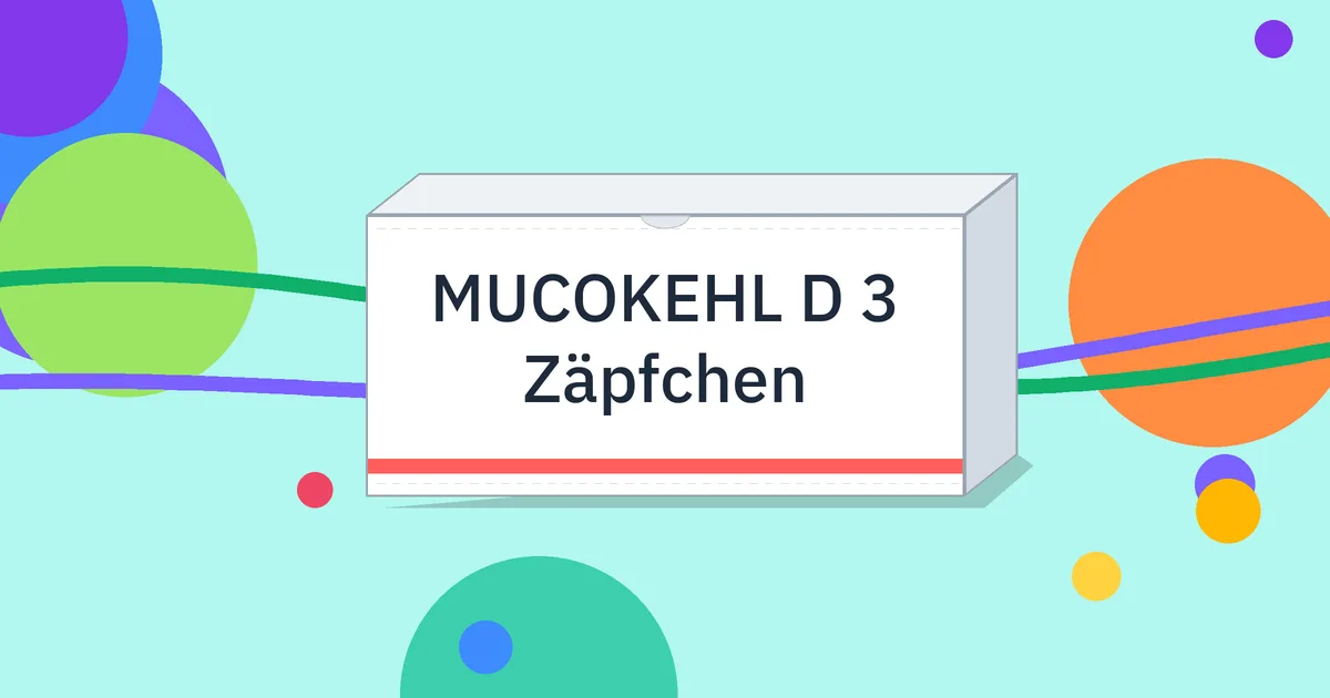 Symbolbild: Packung mit der Aufschrift MUCOKEHL D 3 Zäpfchen (PZN 03206707) – Verfügbarkeit und Bezug in Apotheken in Frankfurt am Main