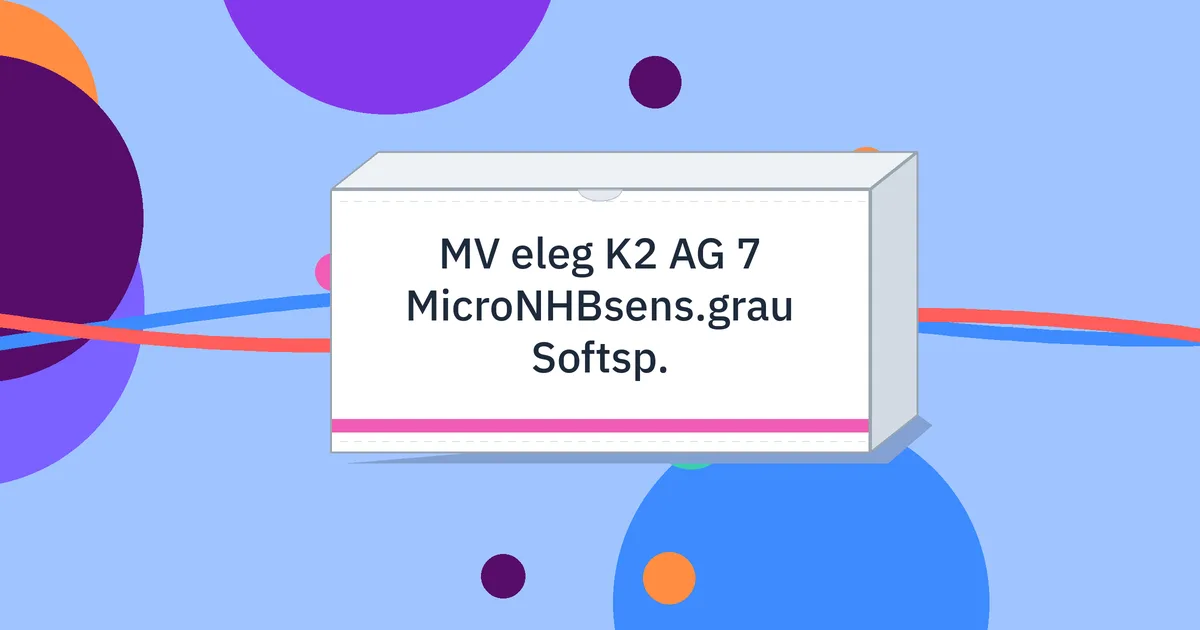 Symbolbild: Packung mit der Aufschrift MV eleg K2 AG 7 MicroNHBsens.grau Softsp. (PZN 18930372) – Verfügbarkeit und Bezug in Apotheken in Frankfurt am Main