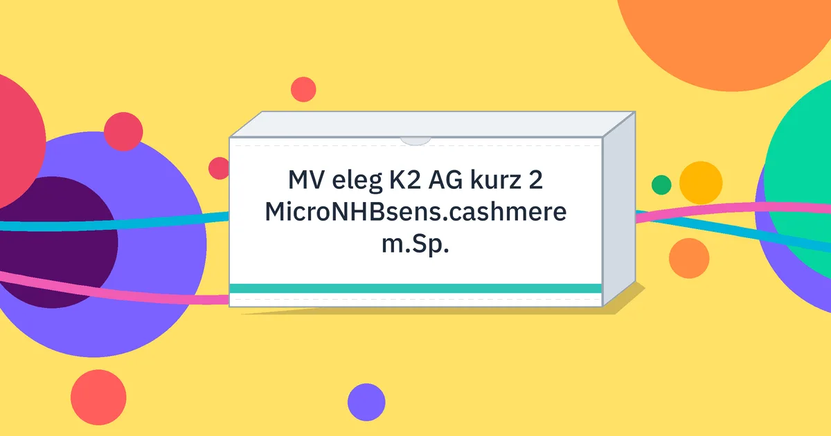 Symbolbild: Packung mit der Aufschrift MV eleg K2 AG kurz 2 MicroNHBsens.cashmere m.Sp. (PZN 15709336) – Verfügbarkeit und Bezug in Apotheken in Frankfurt am Main