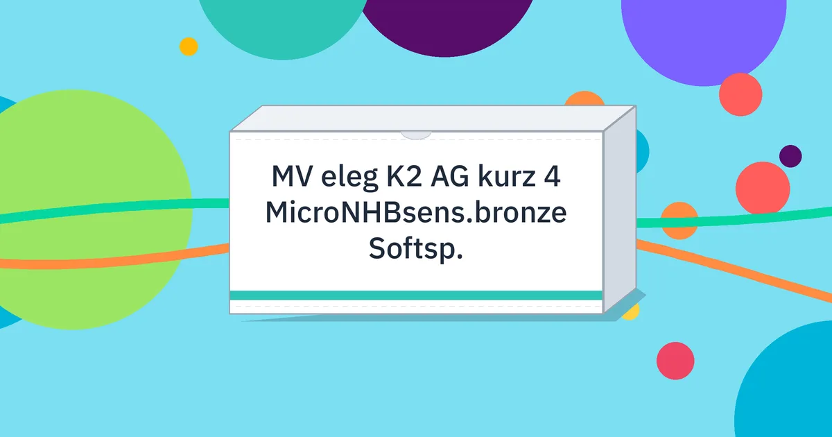 Symbolbild: Packung mit der Aufschrift MV eleg K2 AG kurz 4 MicroNHBsens.bronze Softsp. (PZN 15710121) – Verfügbarkeit und Bezug in Apotheken in Frankfurt am Main