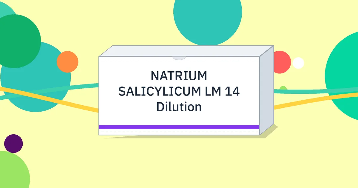 Symbolbild: Packung mit der Aufschrift NATRIUM SALICYLICUM LM 14 Dilution (PZN 12966498) – Verfügbarkeit und Bezug in Apotheken in Frankfurt am Main