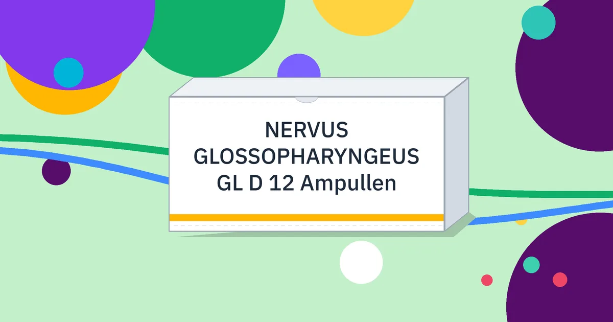 Symbolbild: Packung mit der Aufschrift NERVUS GLOSSOPHARYNGEUS GL D 12 Ampullen (PZN 02939454) – Verfügbarkeit und Bezug in Apotheken in Frankfurt am Main