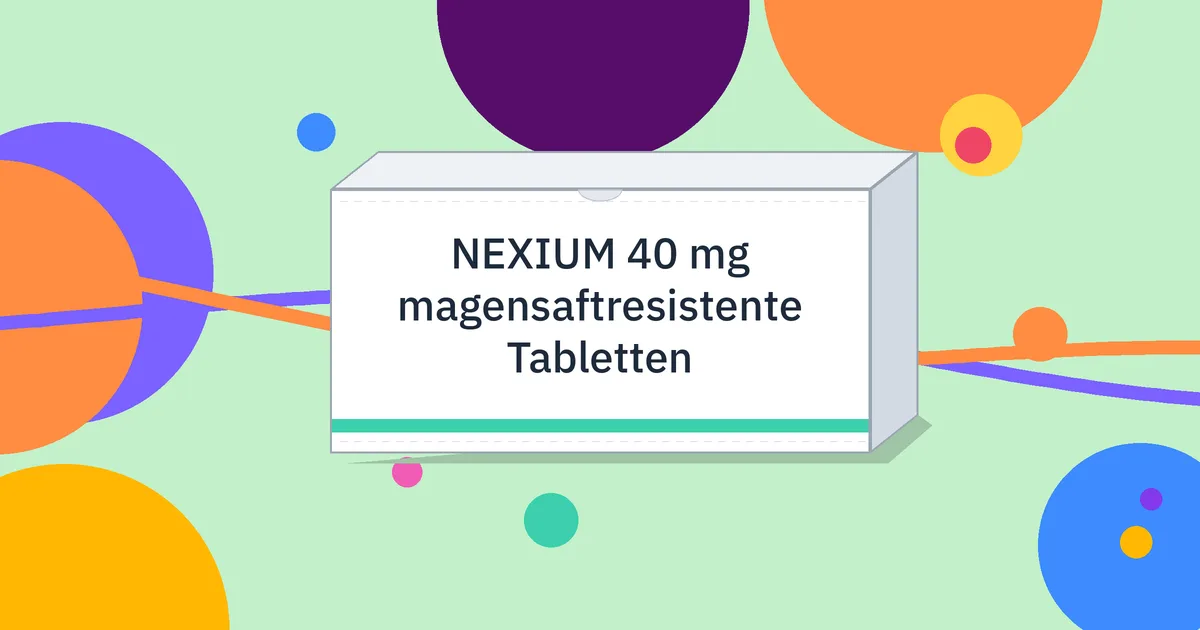 Symbolbild: Packung mit der Aufschrift NEXIUM 40 mg magensaftresistente Tabletten (PZN 07156515) – Verfügbarkeit und Bezug in Apotheken in Frankfurt am Main