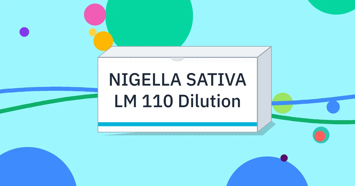 Symbolbild: Packung mit der Aufschrift NIGELLA SATIVA LM 110 Dilution (PZN 13618954) – Verfügbarkeit und Bezug in Apotheken in Frankfurt am Main