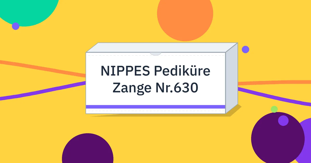 Symbolbild: Packung mit der Aufschrift NIPPES Pediküre Zange Nr.630 (PZN 01653388) – Verfügbarkeit und Bezug in Apotheken in Frankfurt am Main