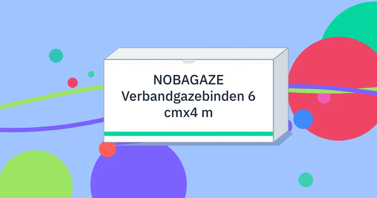 Symbolbild: Packung mit der Aufschrift NOBAGAZE Verbandgazebinden 6 cmx4 m (PZN 00031644) – Verfügbarkeit und Bezug in Apotheken in Frankfurt am Main