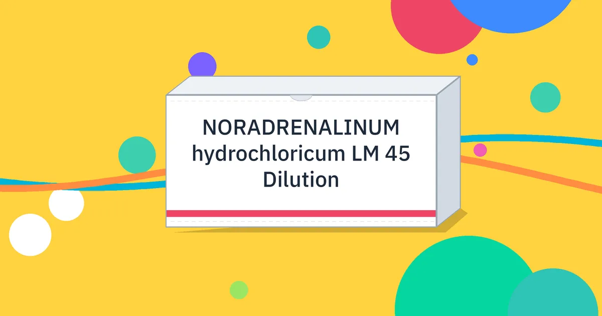 Symbolbild: Packung mit der Aufschrift NORADRENALINUM hydrochloricum LM 45 Dilution (PZN 13620276) – Verfügbarkeit und Bezug in Apotheken in Frankfurt am Main