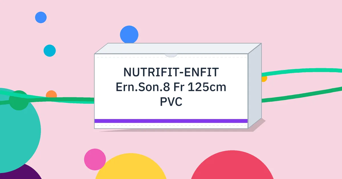 Symbolbild: Packung mit der Aufschrift NUTRIFIT-ENFIT Ern.Son.8 Fr 125cm PVC (PZN 14173566) – Verfügbarkeit und Bezug in Apotheken in Frankfurt am Main