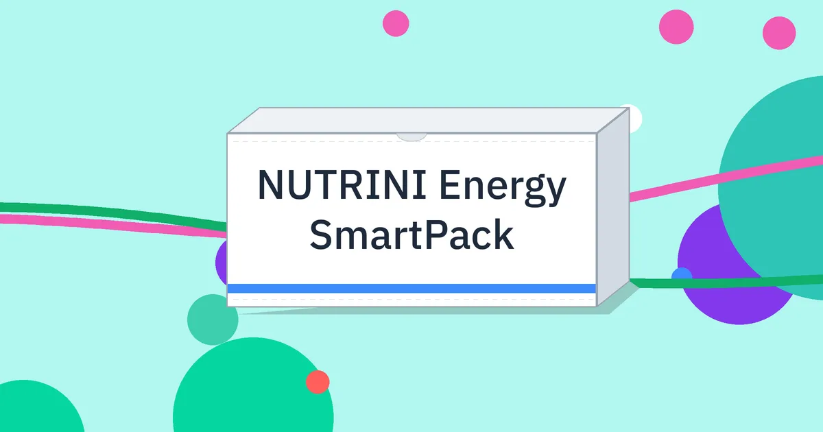 Symbolbild: Packung mit der Aufschrift NUTRINI Energy SmartPack (PZN 14132975) – Verfügbarkeit und Bezug in Apotheken in Frankfurt am Main