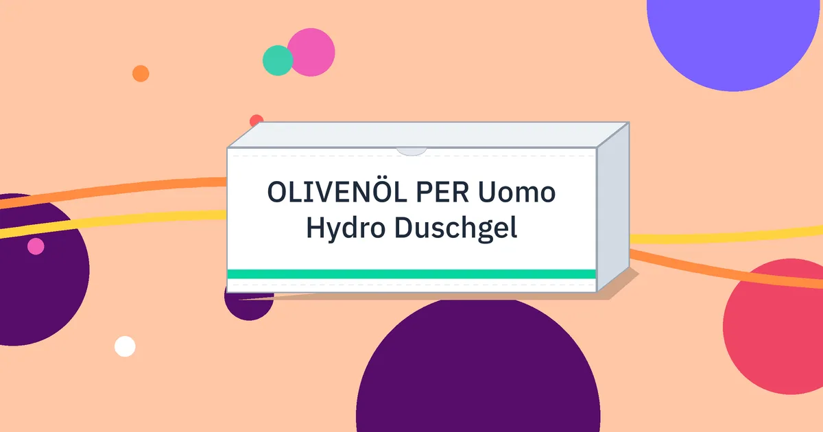 Symbolbild: Packung mit der Aufschrift OLIVENÖL PER Uomo Hydro Duschgel (PZN 19342418) – Verfügbarkeit und Bezug in Apotheken in Frankfurt am Main