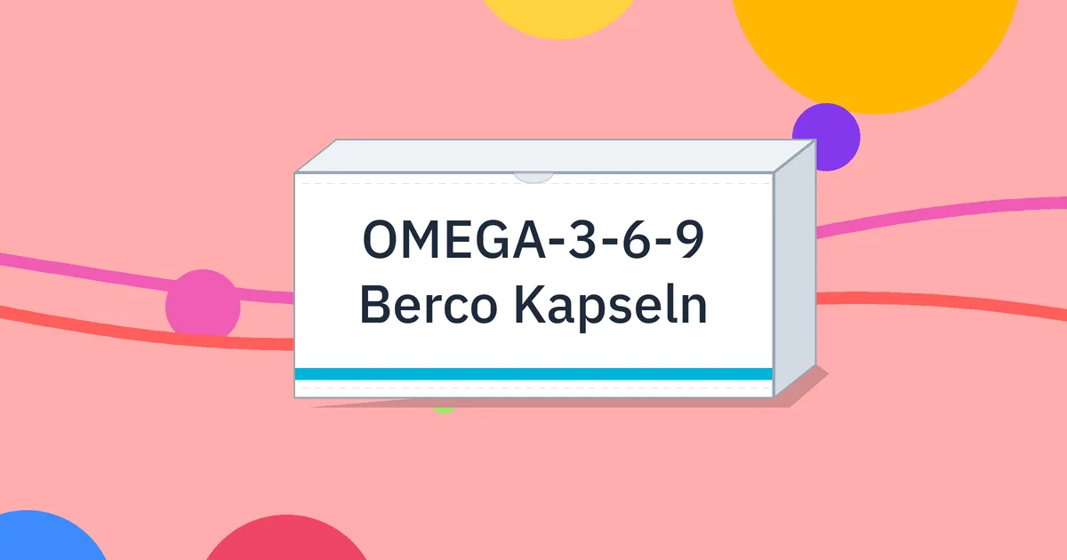Symbolbild: Packung mit der Aufschrift OMEGA-3-6-9 Berco Kapseln (PZN 07792754) – Verfügbarkeit und Bezug in Apotheken in Frankfurt am Main
