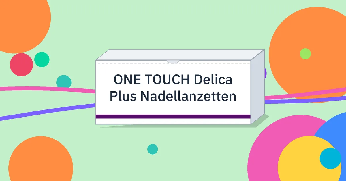 Symbolbild: Packung mit der Aufschrift ONE TOUCH Delica Plus Nadellanzetten (PZN 17154150) – Verfügbarkeit und Bezug in Apotheken in Frankfurt am Main