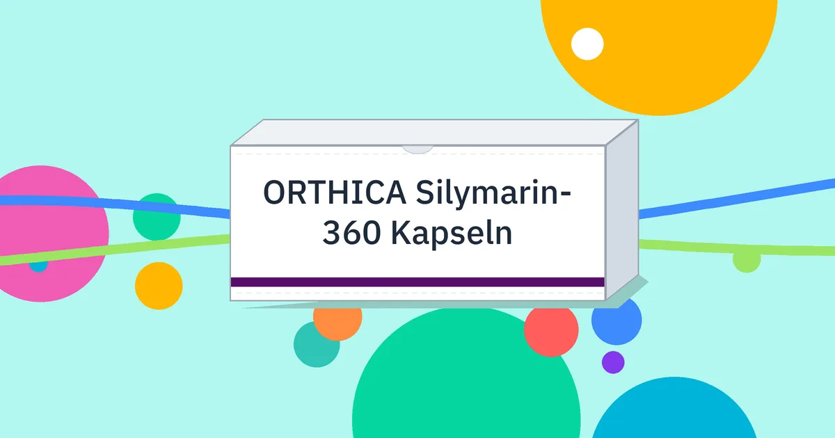 Symbolbild: Packung mit der Aufschrift ORTHICA Silymarin-360 Kapseln (PZN 18067536) – Verfügbarkeit und Bezug in Apotheken in Frankfurt am Main