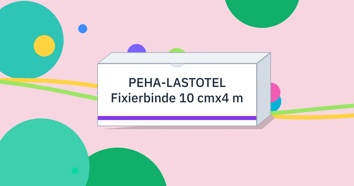 Symbolbild: Packung mit der Aufschrift PEHA-LASTOTEL Fixierbinde 10 cmx4 m (PZN 20720819) – Verfügbarkeit und Bezug in Apotheken in Frankfurt am Main
