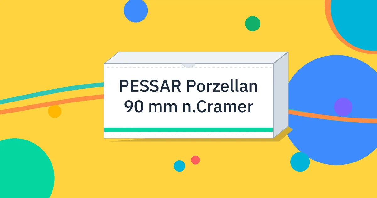 Symbolbild: Packung mit der Aufschrift PESSAR Porzellan 90 mm n.Cramer (PZN 01733503) – Verfügbarkeit und Bezug in Apotheken in Frankfurt am Main